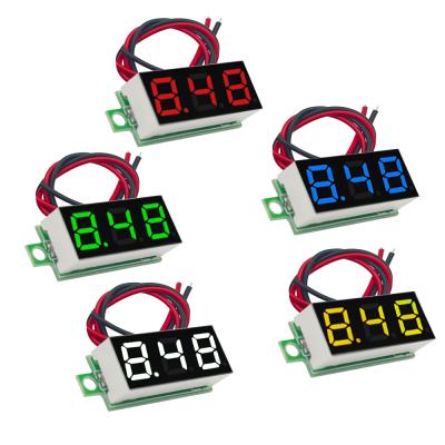 China 0.28 Inch DC LED Digital Voltmeter 0-100V Auto Car Mobile Power Voltage Tester Detector 12V Battery Supply Measures Frequency for sale