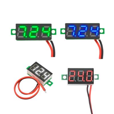 China 0.28inch 0.36inch LED Digital Voltmeter Ammeter Plastic Car Voltage Current Meter Red Volt Detector Tester Monitor Panel for sale