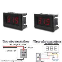 China Mini 0.36inch LED Display Digital Voltmeter Panel Meter 0-100V DC Range Red Color Electromobile Car Temperature Voltage Meters for sale