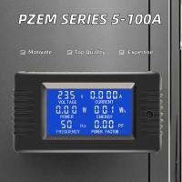 China PZEM-022 Digital Power Energy Meter 5A/10A/100A Ampermeter Voltmeter Frequency Measurement Single Phase Electronic Accessory for sale