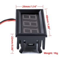 China DC5V-120V Digital Voltmeter Ammeter 0.56inch Two-Wire LED Display for Car Electromobile Motorcycle DC Voltage Pattern Tester for sale