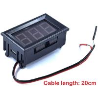 China DC5V-120V Digital Voltmeter Ammeter 0.56inch Two-Wire LED Display for Car Electromobile Motorcycle DC Voltage Pattern Tester for sale