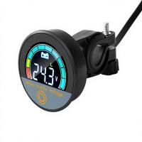 China Waterproof Round LCD Battery Indicator 8-100V DC Power Meter for Lead Acid Lithium EV Golf Cart - Low Voltage Alarm OEM for sale