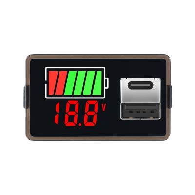 China Dual USB Fast Charging Power Meter DC8-30/100V Type-C with Dual Display Electronic Components for sale