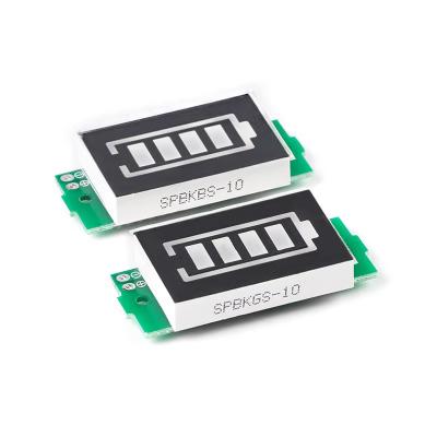 China Three-String LED Display Indicator Board Vehicles 1-8S Lithium Battery Voltage Tester Module Blue Green Color for Li-ion for sale