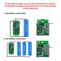 China Three-String LED Display Indicator Board Vehicles 1-8S Lithium Battery Voltage Tester Module Blue Green Color for Li-ion for sale