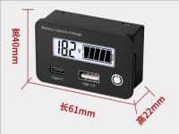 China USB Fast Charge Type-C Battery Meter Display DC8-30V Voltage Meter Capacitor Capacity Meter for sale