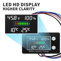 China Digital Battery Capacity Voltage Meter DC10V-100V Lead Acid Lithium LiFePO4 Car Motorcycle LED Voltmeter for sale