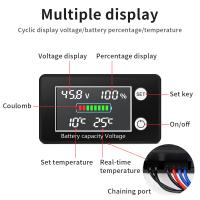 China Digital Battery Capacity Voltage Meter DC10V-100V Lead Acid Lithium LiFePO4 Car Motorcycle LED Voltmeter for sale