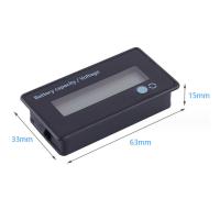 China GY-6D LCD Display Battery Testers Voltmeter Power Level Indicator 6-63V Range for Lead-Acid Lithium Batteries Capacities for sale