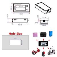 China DC 8V-100V Waterproof Battery Capacity Indicator Temperature Alarm Voltmeter Voltage Meter for Lead Acid Lithium LiFePO4 for sale