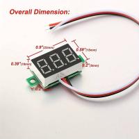China Two-Cable LED Digital Voltmeter Head 0.36-Inch LCD Display DC4.5V-30.0V Range Reverse Connection Electronic Components for sale