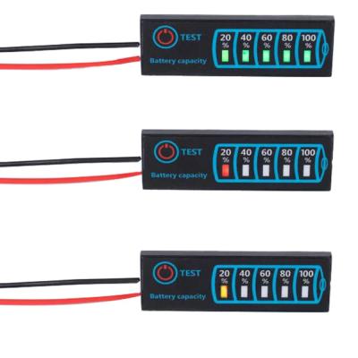 China 3-Series Ternary LED Voltage Level Indicator Meter New Electronic Components for Displaying Lithium Iron Phosphate Lead-Acid for sale