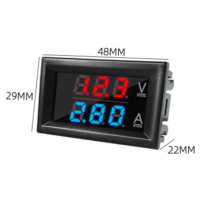 China DC0-100V 10A LED Digital Voltmeter Ammeter Car Voltage Current Meter Volt Detector Tester Monitor Panel Plastic 22mm Battery for sale