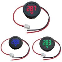 China DC 4-100V LED Digital Display Circular Voltmeter Two-Wire Reverse Connection Protection Protective Digital Voltmeter Head for sale
