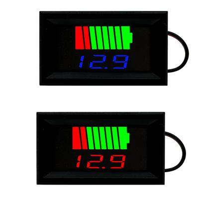 China LED Voltmeter Display for Car Battery Charge Level Indicator 12V-72V DC Power Lithium Battery Capacity Meter Tester for sale