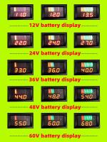 China LED Voltmeter Display for Car Battery Charge Level Indicator 12V-72V DC Power Lithium Battery Capacity Meter Tester for sale
