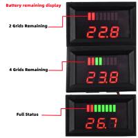 China LED Voltmeter Display for Car Battery Charge Level Indicator 12V-72V DC Power Lithium Battery Capacity Meter Tester for sale
