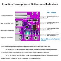 China PD3.1 Fast Charging Protocol Test Board with QC2/FCP Support 5/9/12/15/20V Voltage Emulator 140W Charger Aging Module for sale