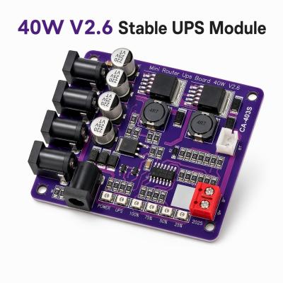 China CA-403S 40W Mini Router UPS Board V2.6 11.1V 3S Lithium Battery Charging Module for DIY Uninterruptible Power Supply Backup for sale