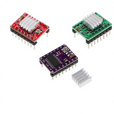 China Dual 3D Printer Stepper Motor Driver Set A4988 1/16 Microstep & DRV8825 1/32 Fine Division Module for sale