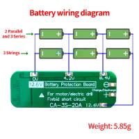China CA-3S-20A Li-ion Lithium Battery Charger PCB BMS Protection Board 18650 Cell with 12.6V Voltage for sale