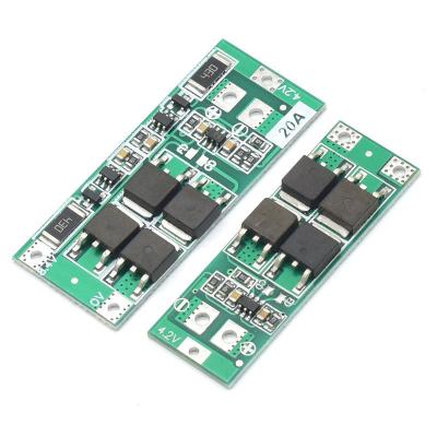 China CA-2S-20A-B Standard 7.4V 8.4V 18650 Lithium Battery Protection Board/BMS 2S 20A PCB & PCBA for DIY for sale