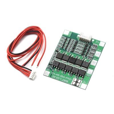 China CA-4S-30A-PRO 3.7V 7.4V 11.1V 14.8V 18650 Lithium Battery Charging Protection Board PCB Base Material for sale