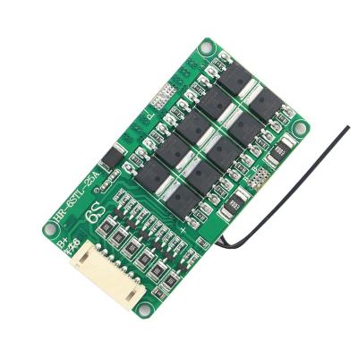 China 18650 Lithium Battery Protection Board 6S 7S 15A 20A 25A with Balanced PCB Base Material for sale