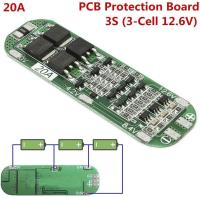 China 3S 20A 11.1V 12V 12.6V Li-Ion Lithium Battery BMS Module with 18650 Charger PCB Protection Board PCBA Product for sale
