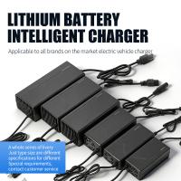 China Lithium Battery Intelligent Charger AC Port Universal Adapter UK Plug 12V-72V for sale