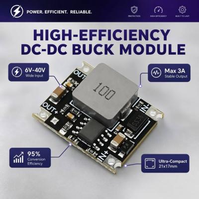 China DC-DC Step-Down Module | Universal 6V-40V to 3.3V/5V/9V/12V/24V/3A | Low Ripple High Power for sale