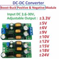 China Adjustable 20W Boost-Buck Dual Output DC DC Step-up/Step-down Converter Board 3.6-30V To+-3-30V Voltage Module Transformers Old for sale