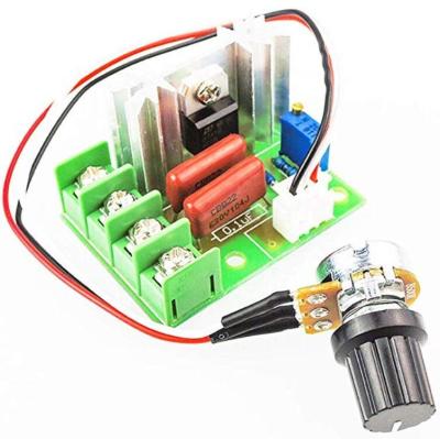 China High Power 2000W SCR Voltage Regulator AC 220V Motor Speed Controller with Potentiometer DC DC Converters Board Mount for sale