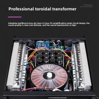 China Cross-border 4.0 Channel Professional Stage Performance Wedding Speaker KTV Power Amplifier Post-amplifier High-fidelity Metal for sale