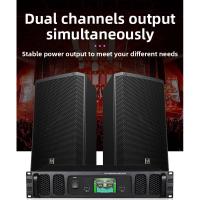 China Cross-border 4.0 Channel Professional Stage Performance Wedding Speaker KTV Power Amplifier Post-amplifier High-fidelity Metal for sale