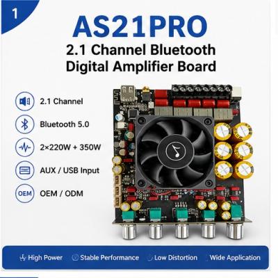 China AS21PRO 2.1 Channel  Amplifier Board 300W*2+600W TPA3255 High Power Digital Audio Amplifier Module Factory Direct for sale