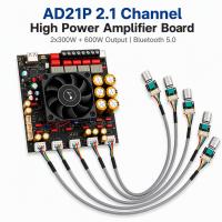 China AD21P Qualc BT Wireless 2.1 Channel Class D Power Amplifier Board TPA3255 300Wx2+600W for Home Theater Subwoofer OEM for sale