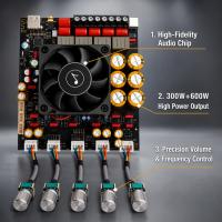 China AD21P Qualc BT Wireless 2.1 Channel Class D Power Amplifier Board TPA3255 300Wx2+600W for Home Theater Subwoofer OEM for sale