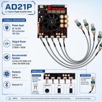 China AD21P Qualc BT Wireless 2.1 Channel Class D Power Amplifier Board TPA3255 300Wx2+600W for Home Theater Subwoofer OEM for sale