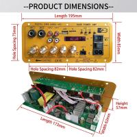 China 100W Home Car DIY BT Subwoofer Amplifier Mono Board Patented Support External Battery With Crossovers Equalizers D400 for sale
