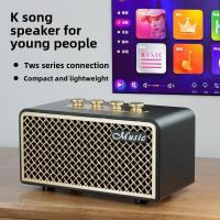 China S1 Portable Retro Audio All-In-One Speaker RGB Wireless BT Microphone for Home Outdoor Karaoke Cross-Border Exclusive for sale