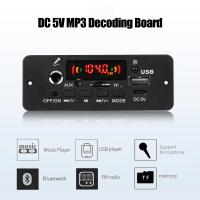 China 5.0 MP3 Decoder Board 2*40W DC 5V Amplifier Audio Player DIY MP3 Player Car FM Radio Module Portable Speaker Amplifier Power for sale