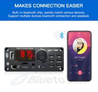 China 12V 2*50W Digital Power Amplifier Module Panel BT Speaker Microphone Recording Radio Stylish Card Voice Recorder MP3 Player for sale