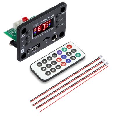 China 5V-12V  5.0 Audio Decoder Board Audio Module USB FM Radio Lossless DIY Mini Digital MP3 Player Radio Microphone Board for sale