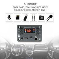 China 5V-12V  5.0 Audio Decoder Board Audio Module USB FM Radio Lossless DIY Mini Digital MP3 Player Radio Microphone Board for sale