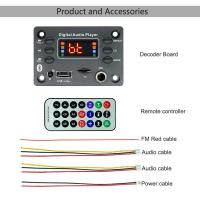 China 5V-12V  5.0 Audio Decoder Board Audio Module USB FM Radio Lossless DIY Mini Digital MP3 Player Radio Microphone Board for sale