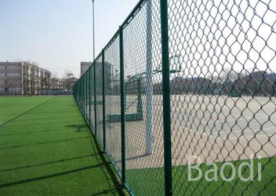 China Vinyl Coated Chain Link Fence Fabric Roll 50mm Mesh 2.2mm Wire Diameter PVC Coated Galvanized for sale