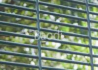 China Anti Climb Welded Mesh Panel , Green Powder Coated Wire Security Fencing for sale
