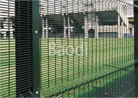 China Anti Climb Mesh Fence Panels 8 Gauge 76.2x12.7mm Welded Security Fence with Square Post for sale
